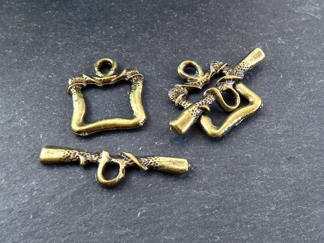 Square Toggle Clasps, T Bar Clasp, Bronze Toggle Clasps, Gold Clasps ...