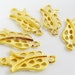 5 Tulip Connectors - 22k Matte Gold Plated - GCM114 - Etsy