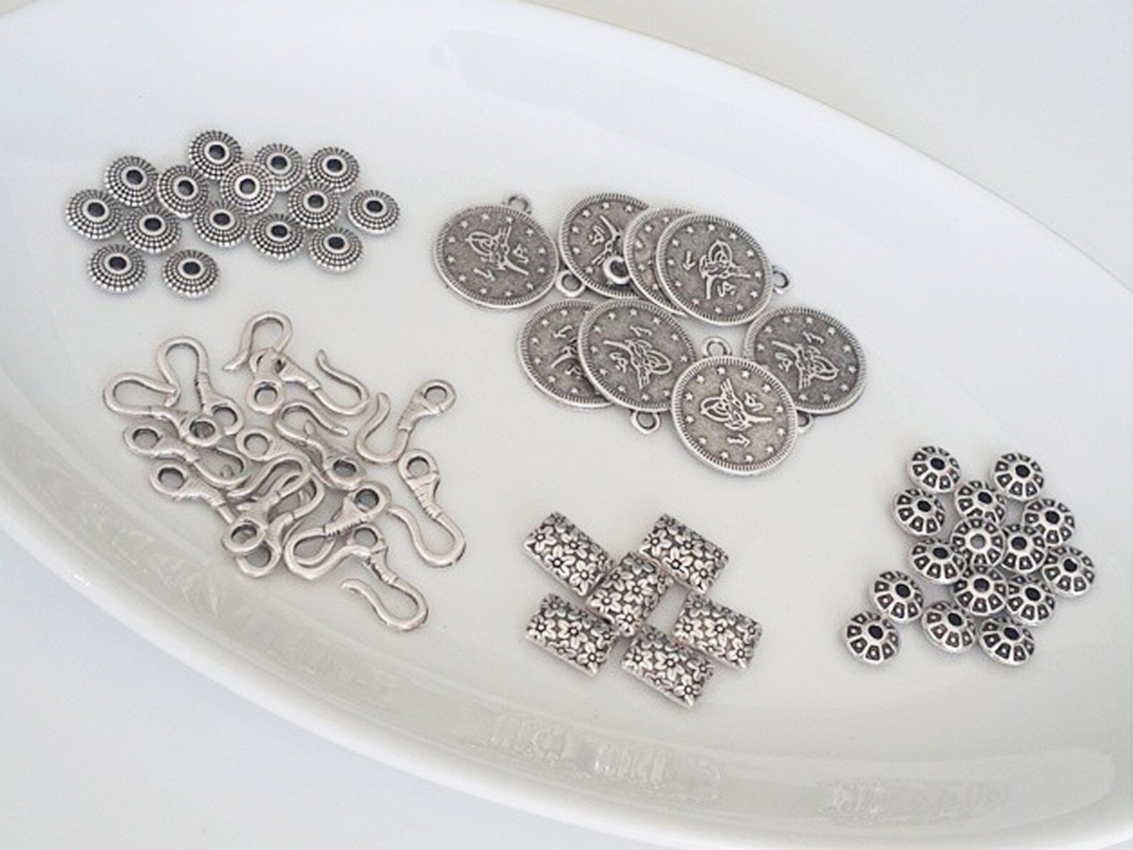 15 Hook Clasps - Matte Antique Silver Plated - Etsy