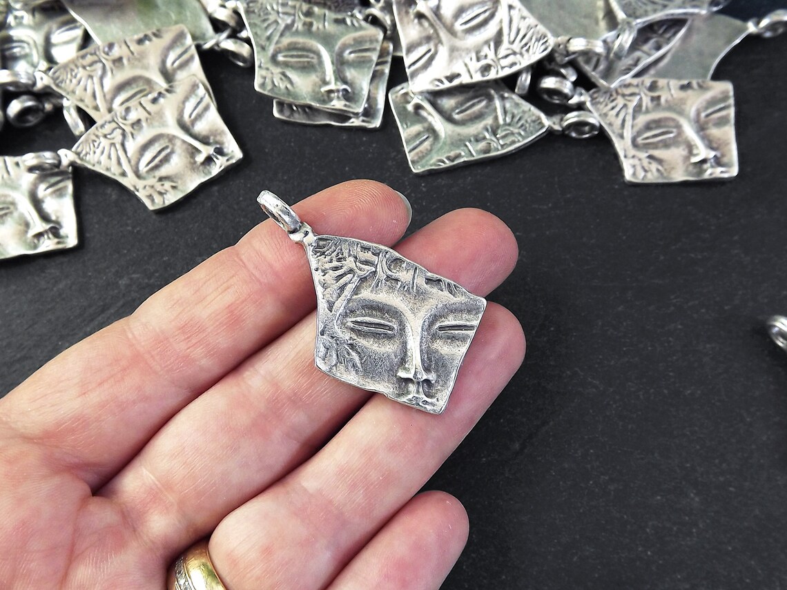 Female Face Pendant, Greek Goddess Pendant, Abstract Face Pendant, Face ...