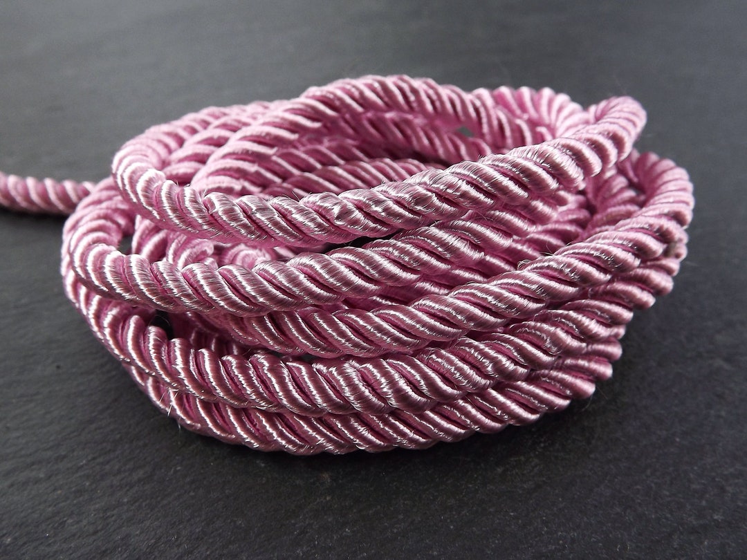 5mm Baby Pink Rope, Pink, Cord, Twisted Cord, Rayon, Satin, Rope, Silk ...