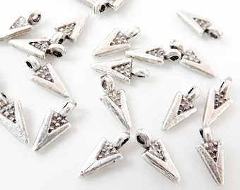 20 Mini Triangle Spike Matte Gold Plated | Etsy