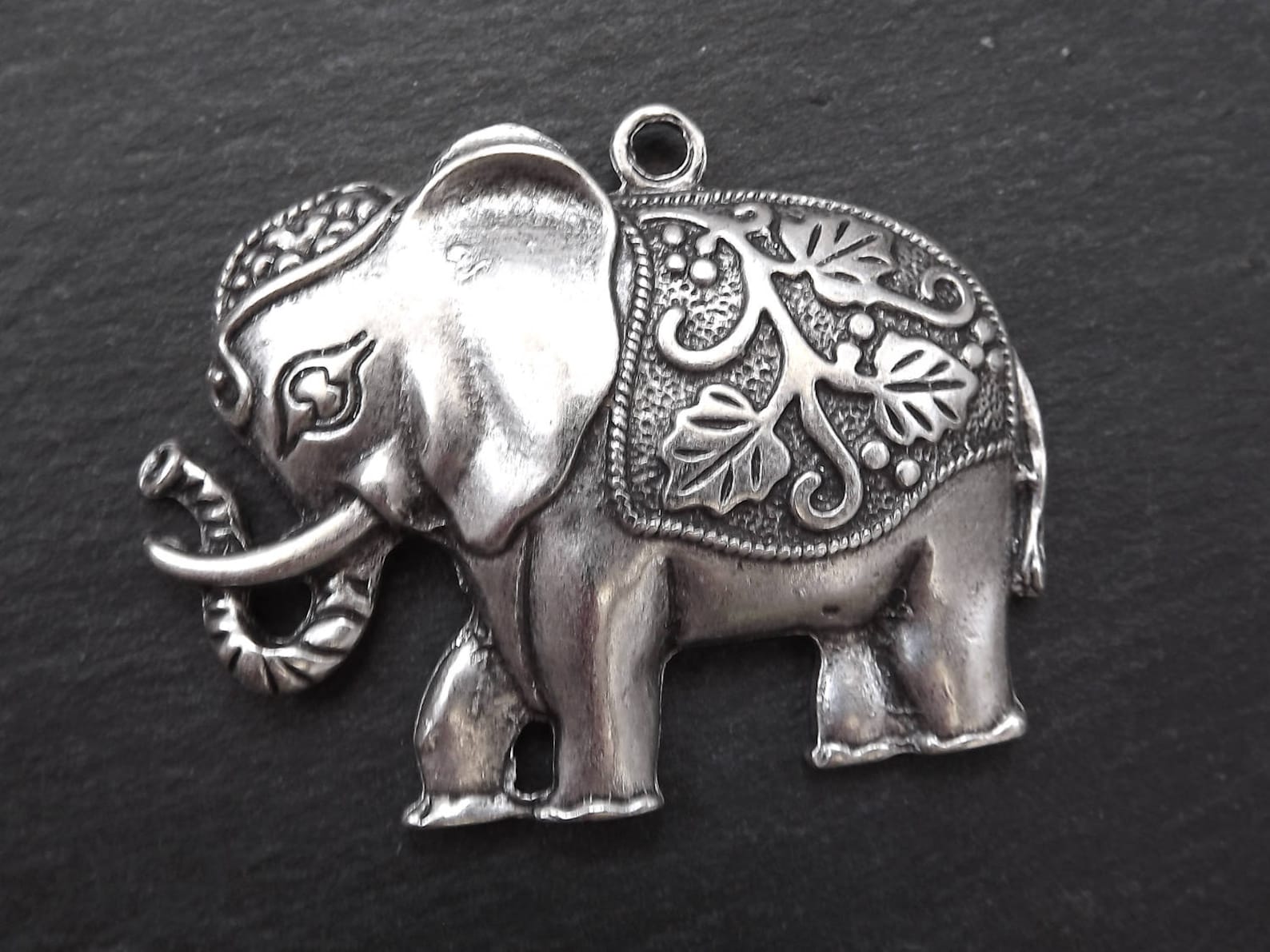 Silver Elephant Pendant African Elephant Large Elephant | Etsy