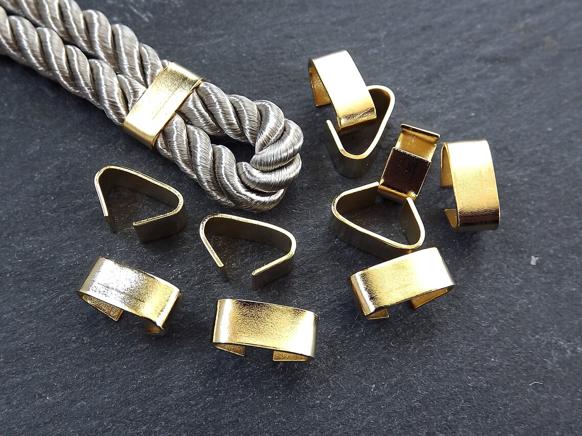 Gold Metal Crimp Fold Over Crimp Cord Crimp Crimp Fastener | Etsy