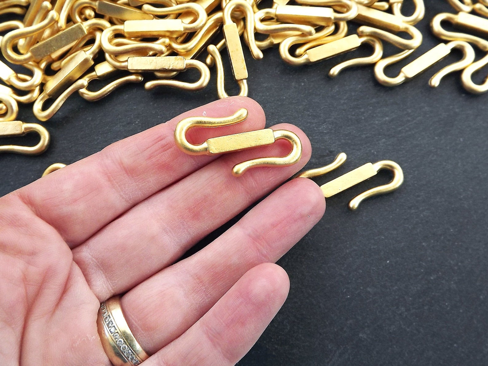 S Hook Clasp, Large Heavy Duty Gold Hook Clasps, S-hook Clasp, Necklace ...