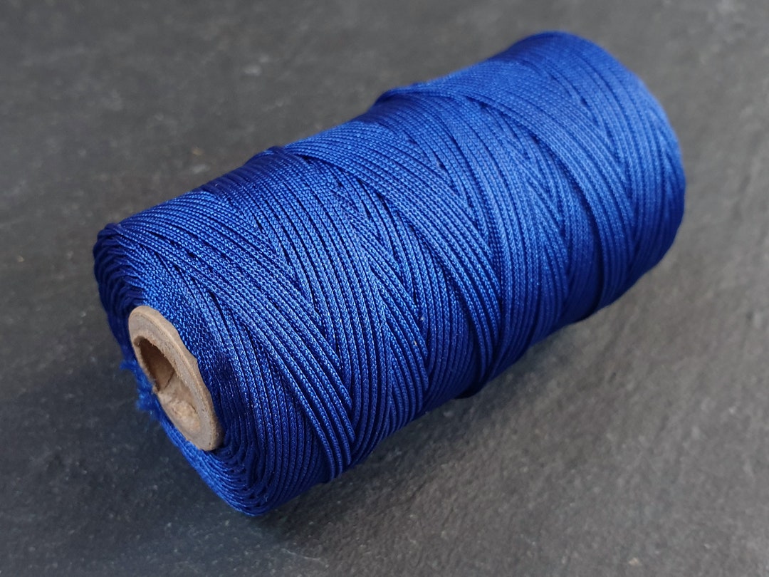 100m Royal Blue Knotting Cord, Macrame Parachute Cord, Nylon Beading ...