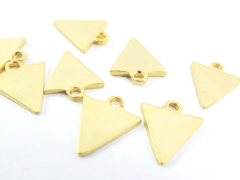 8 Small Triangle Minimalist Geometric Pendants Type 2 22k | Etsy