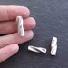 Large Long Twisted Metal Tube Beads Matte Silver Plated Brass 3pc - Etsy