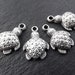 Silver Turtle Charms, Sea Turtle Charms, Small Turtle Pendant, Beach ...