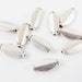 NEW - 10 Ellipse Bead Matte Silver Plated Beads Spacers - Etsy