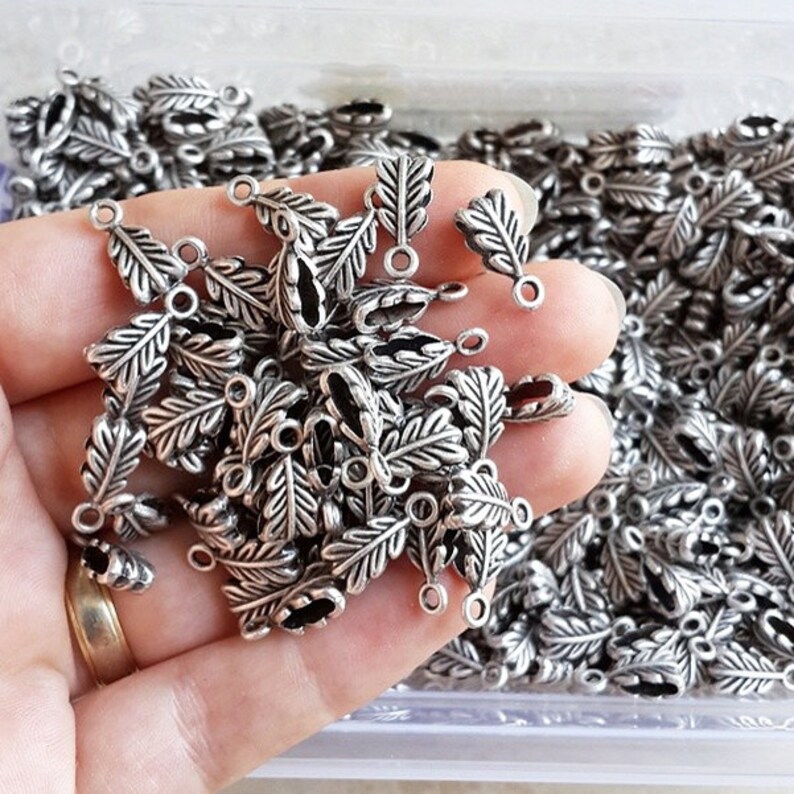 Silver Leaf Bails Mini Bails Pendant Bails Silver Bails - Etsy