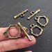 Organic Toggle Clasps, T Bar Clasps, T Bar, Bronze Toggle Clasps, T ...
