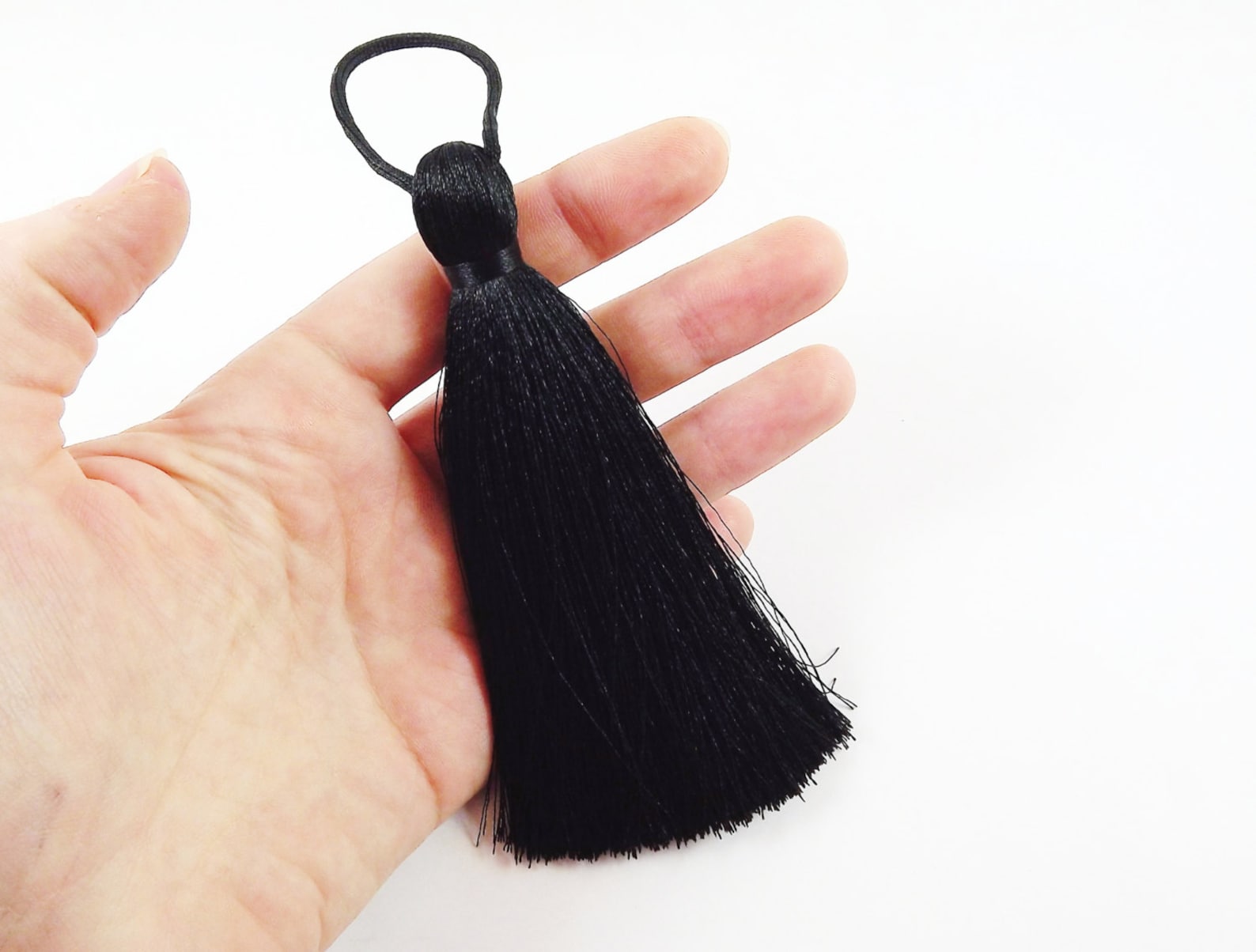 Extra Large Thick Black Thread Tassels Earring Bracelet Necklace Tassel ...
