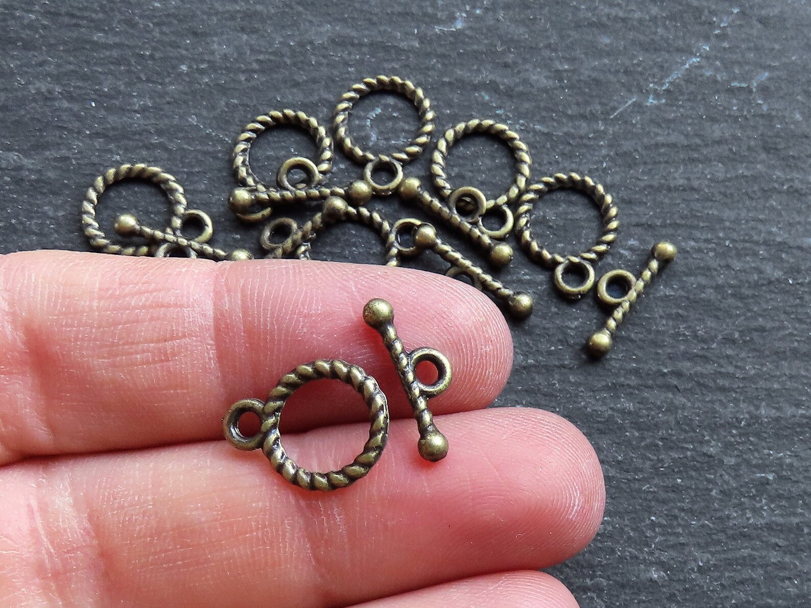 Mini Toggle Clasps, T Bar Clasps, Tiny Twisted Toggle Clasps, T Clasps ...