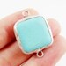 Turquoise Pendant, 22mm, Square Pendant, Turquoise Stone, Blue ...