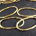 Oval Link Connector, Hammered Ring Link, Skinny Link, Gold Charm Link ...
