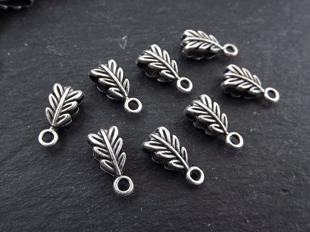 Silver Leaf Bails, Mini Bails, Pendant Bails, Silver Bails, Small Bails ...
