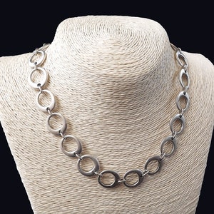 Silver Necklace Chain With Clasp, Chunky Statement Chain, Empty Chain ...