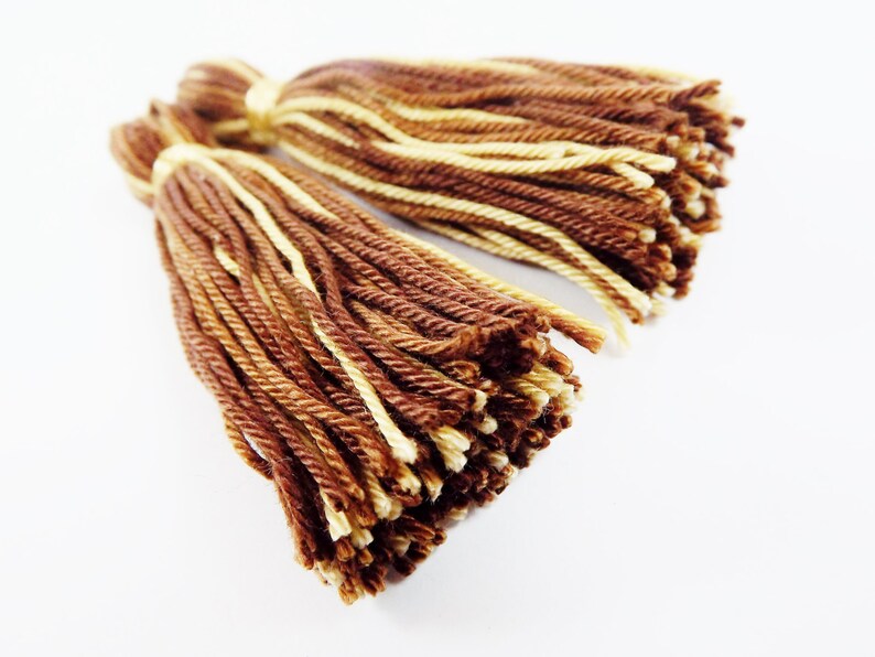 Brown Multi Color Handmade Cotton Wool Thread Tassel 3 - Etsy