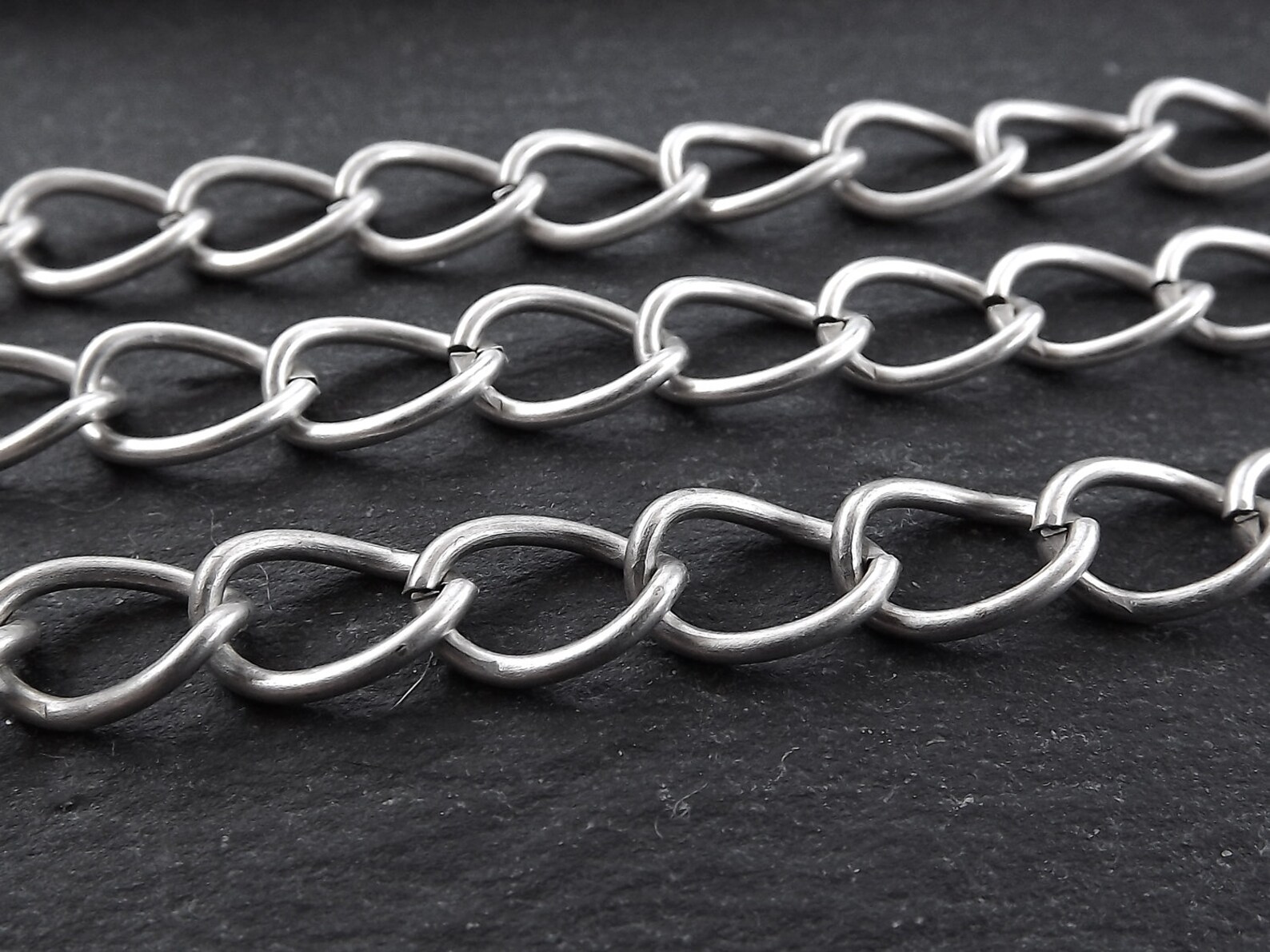 Silver Twisted Link Chain Silver Twisted Chain Silver Chain - Etsy