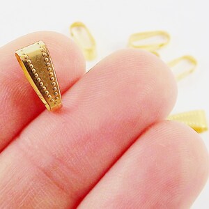 15 Pendant Bail Hanger Pinch Clip, Necklace Bail Connector Snap ...