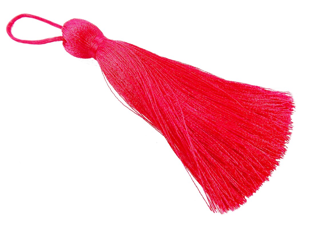 Extra Large Thick Raspberry Red Thread Tassels 4.4 Inches - Etsy