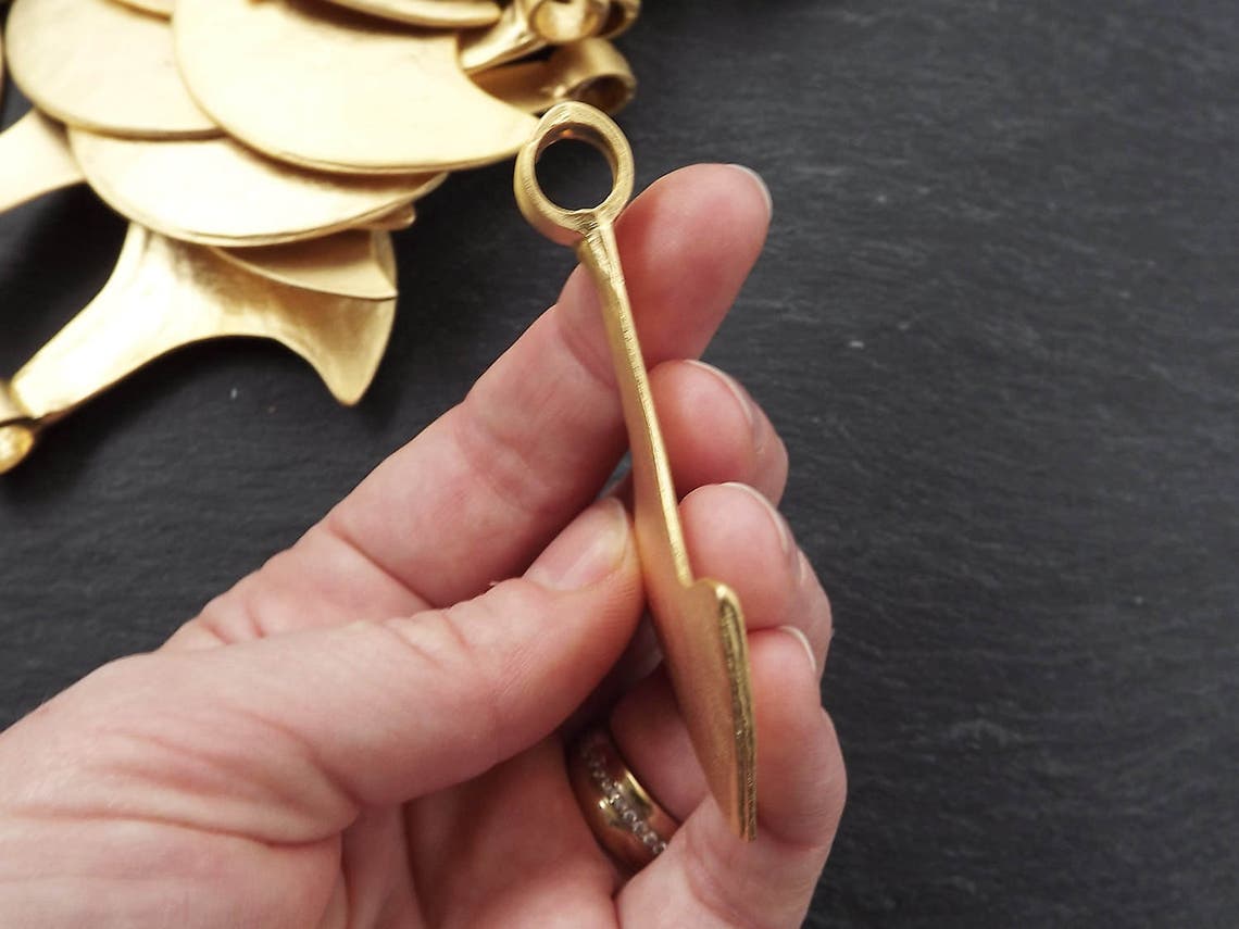 Tribal Ethnic Scoop Blade Shape Necklace Pendant, Jewelry Making ...