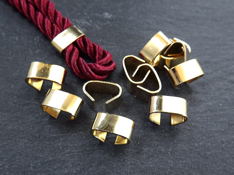 Gold Metal Crimp Fold Over Crimp Cord Crimp Crimp Fastener - Etsy