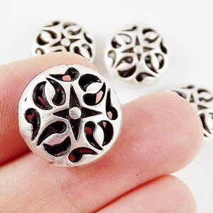16mm Exotic Cut Out Shapes Bead Spacers - Matte Silver Plated - 4pcs - Etsy