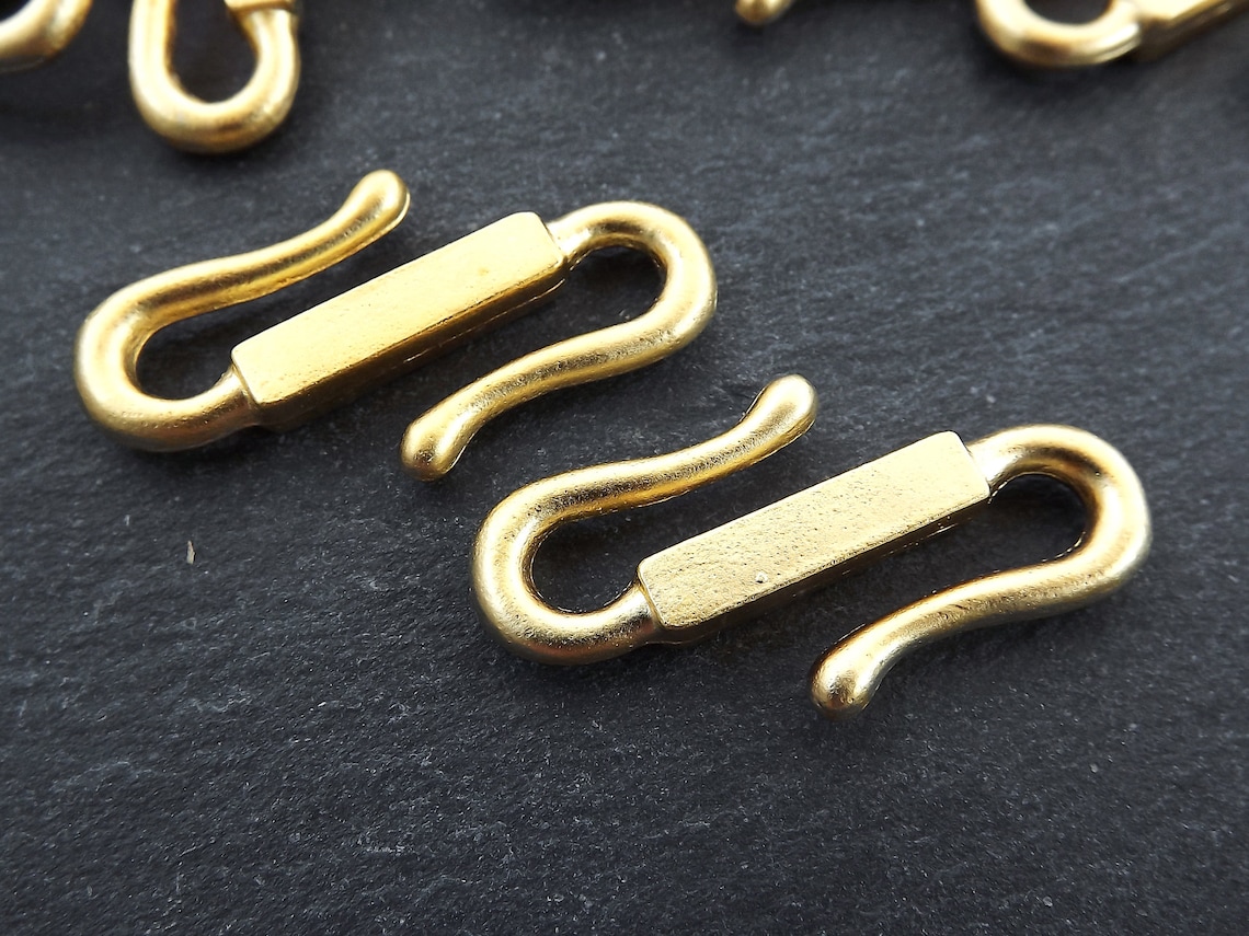 S Hook Clasp, Large Heavy Duty Gold Hook Clasps, S-hook Clasp, Necklace ...