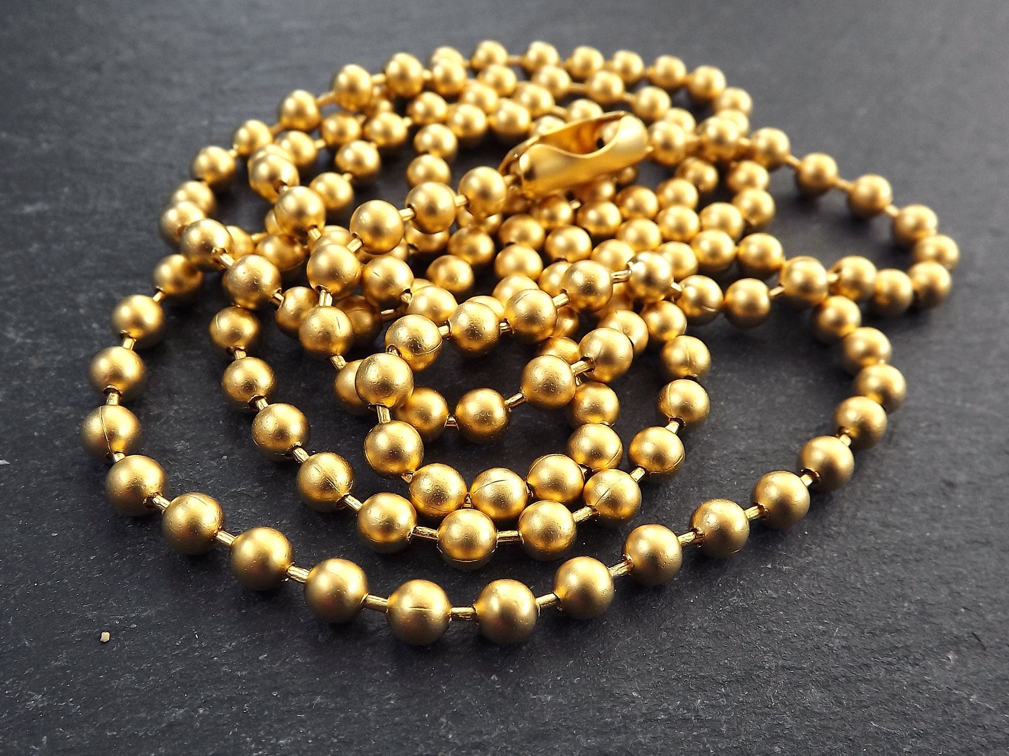 4.5mm Gold Ball Bead Chain Large Thick Round Link Chain 22k - Etsy Canada