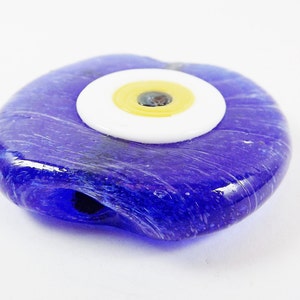 Large Navy Blue Evil Eye Nazar Glass Bead Traditional Turkish Artisan ...