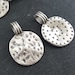 Hammered Dimple Disc Pendant Ethnic Tribal Round Matte Antique Silver ...