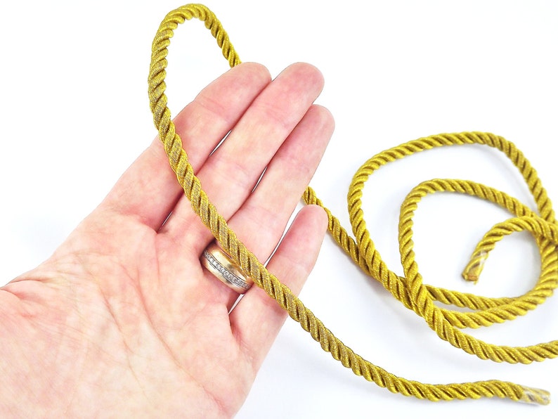 Metallic Antique Gold 5mm Twisted Rayon Rope Braid Cord 3 | Etsy