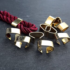 Gold Metal Crimp, Fold Over Crimp, Cord Crimp, Crimp Fastener, Crimp ...