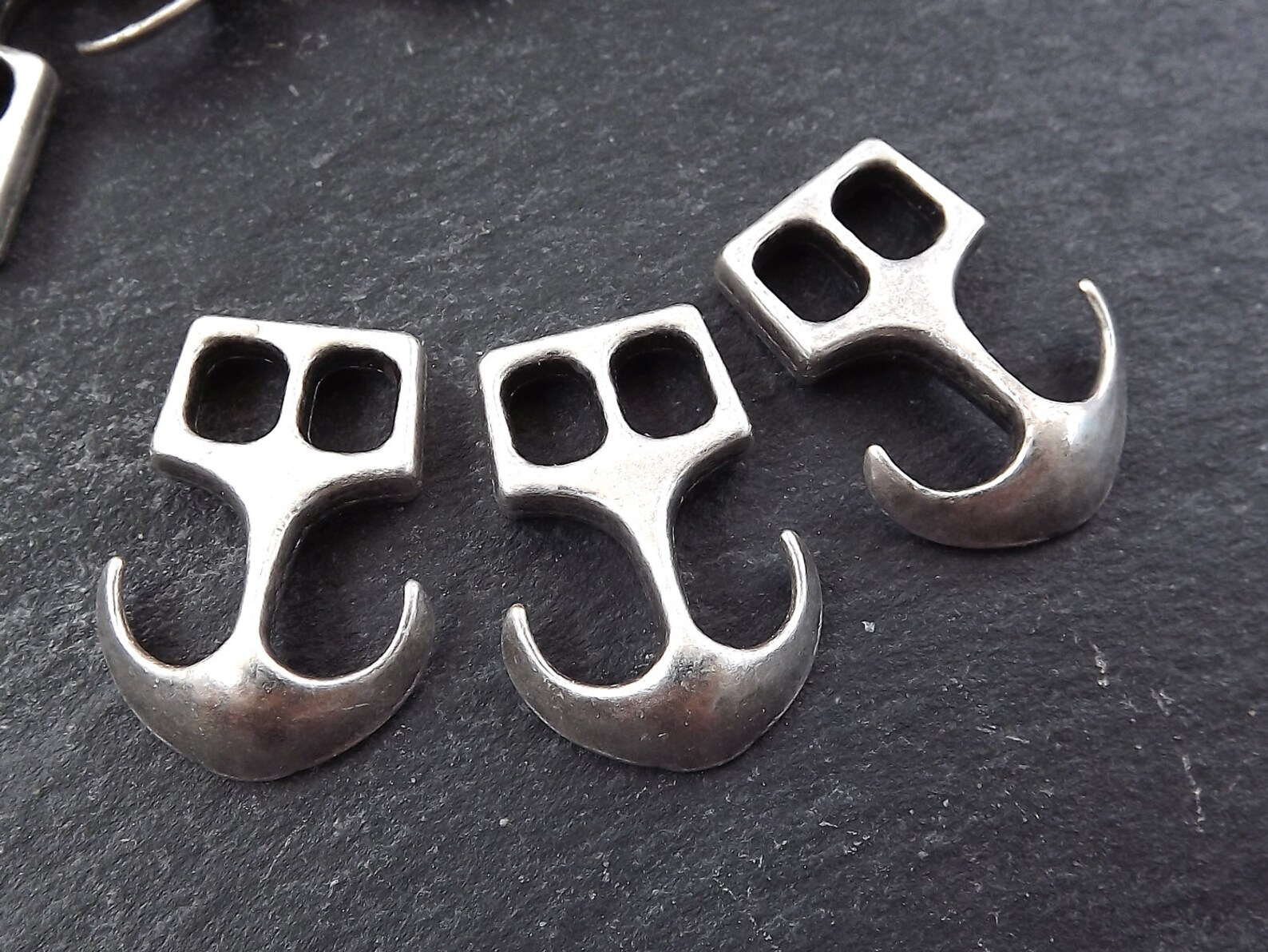 Silver Anchor Hook Clasps, Anchor Clasp, Silver Hook, Bracelet Clasps ...