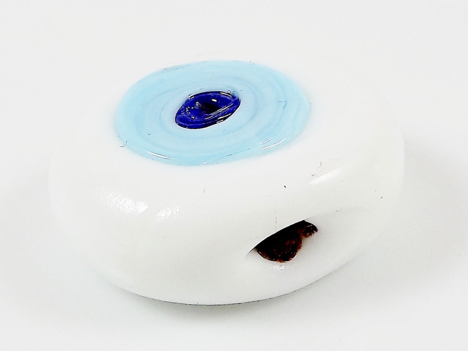 White Evil Eye Nazar Glass Bead Traditional Turkish Handmade | Etsy