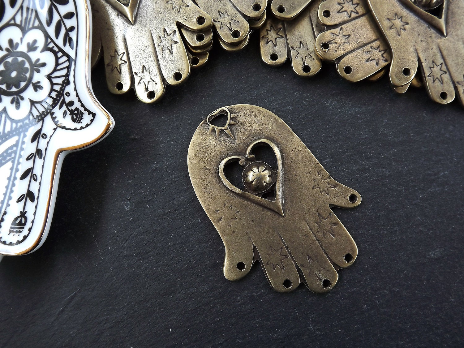 Large Hamsa Pendant, Bronze Hamsa, Large Hamsa, Hamsa Hand, Hand of ...