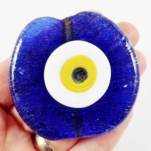 Large Navy Blue Evil Eye Nazar Glass Bead Traditional Turkish Artisan ...