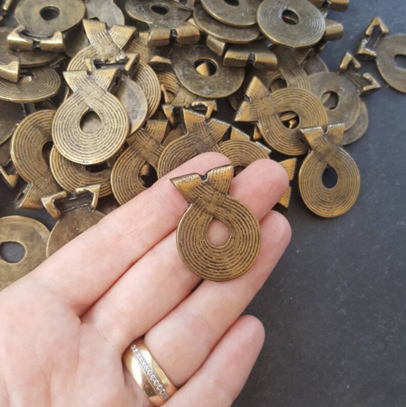 Bronze Tribal Pendant Cross Loop Pendant Bronze Loop Ethnic - Etsy