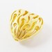 Large Heart Fretwork Hollow 22k Matte Gold Plated Bead Spacer - 1pc - Etsy