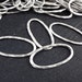 Oval Link Connector, Hammered Ring Link, Skinny Link, Silver Charm Link ...