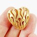 Large Heart Fretwork Hollow 22k Matte Gold Plated Bead Spacer - 1pc - Etsy