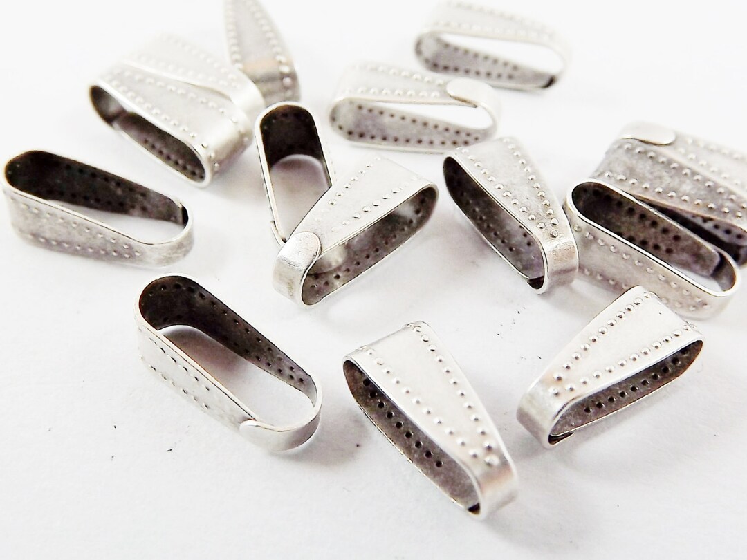 15 Pendant Bail Hanger Pinch Clip, Necklace Bail Connector Snap ...