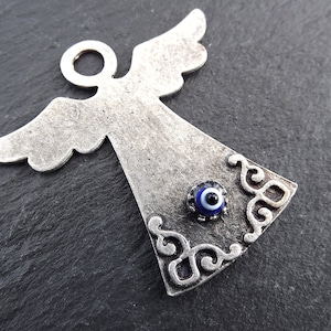 Evil Eye Angel Pendant Charm, Lucky Charm, Protective, Amulet, Good ...