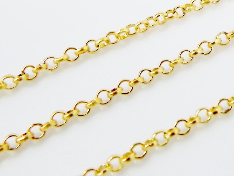 2mm Gold Rolo Chain Round Link Gold Chain Bracelet Necklace - Etsy