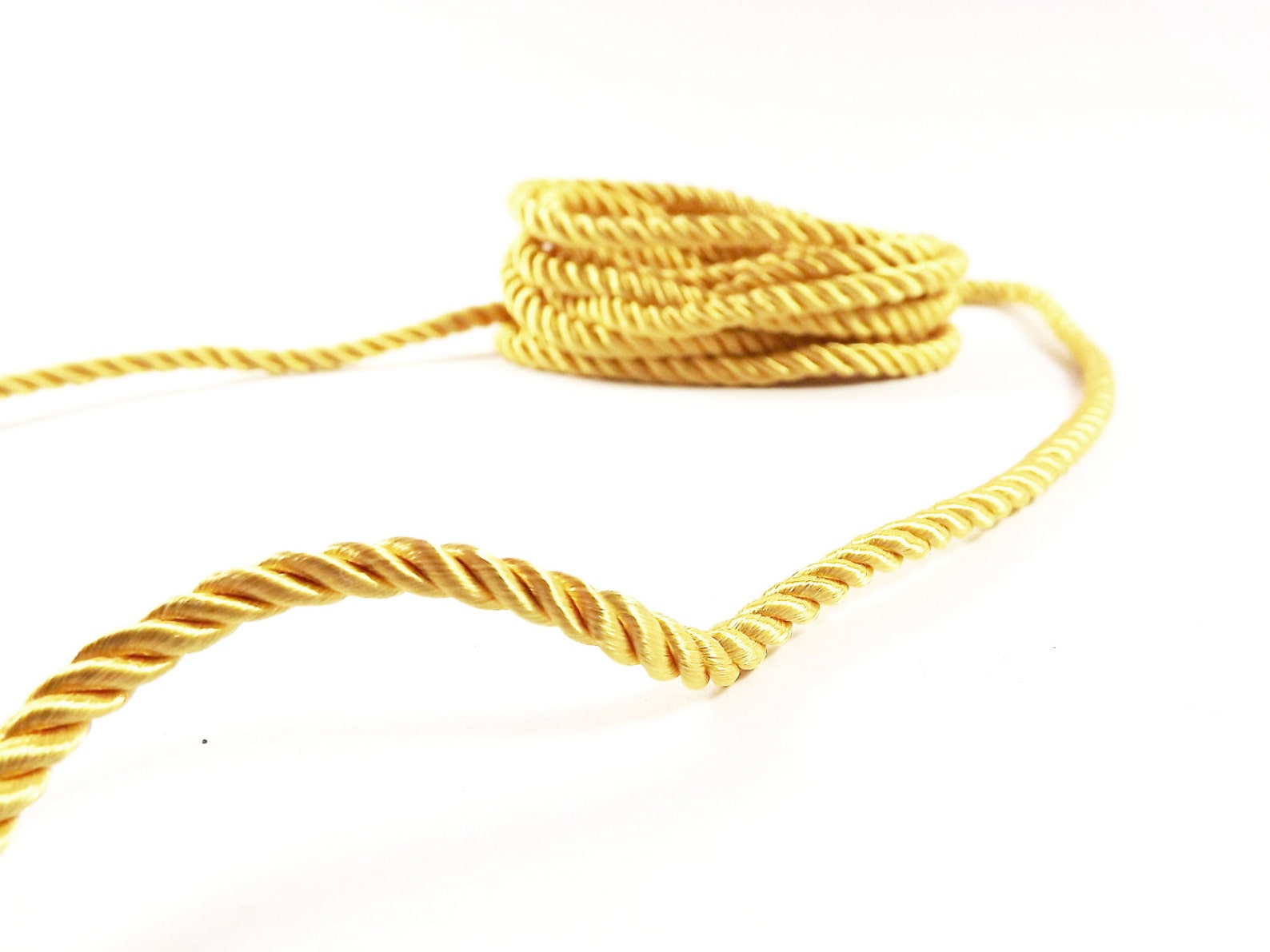 3.5mm Lemon Yellow Twisted Rayon Satin Rope Silk Braid Cord - Etsy