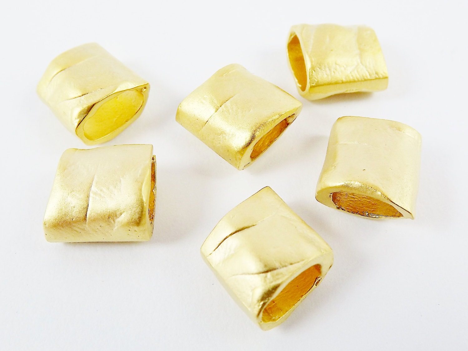 Large Gold Beads Weighty Beads Organic Beads Textured | Etsy