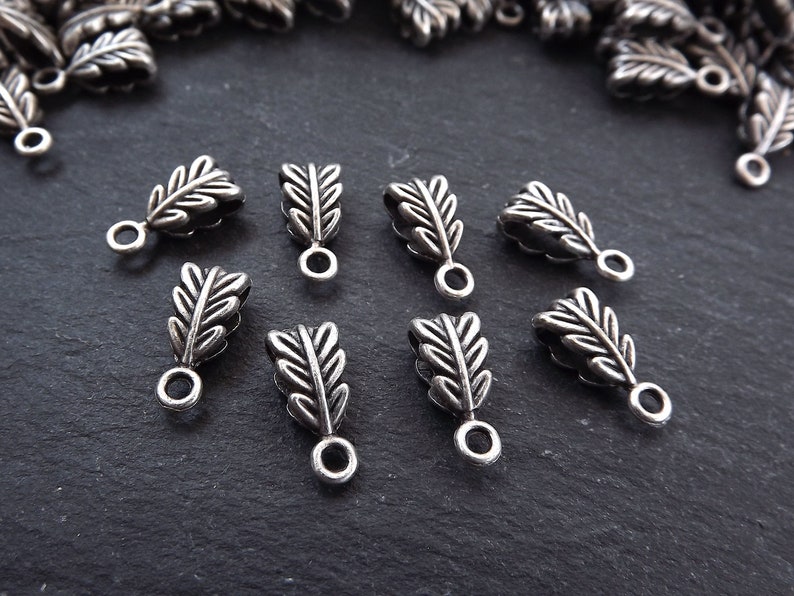 Silver Leaf Bails Mini Bails Pendant Bails Silver Bails - Etsy