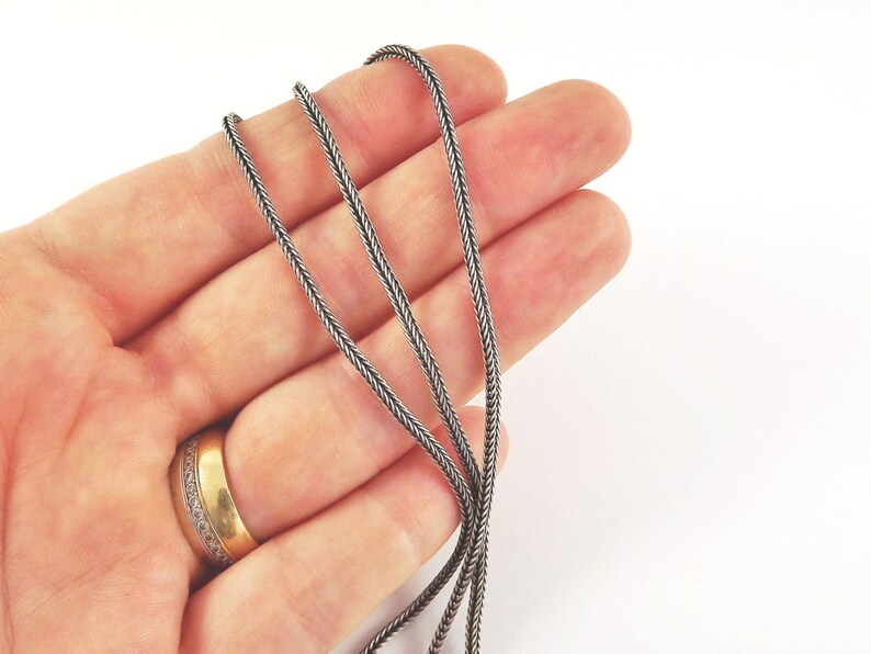 Silver Foxtail Chain Bali Woven Rope Chain Braided Chain - Etsy
